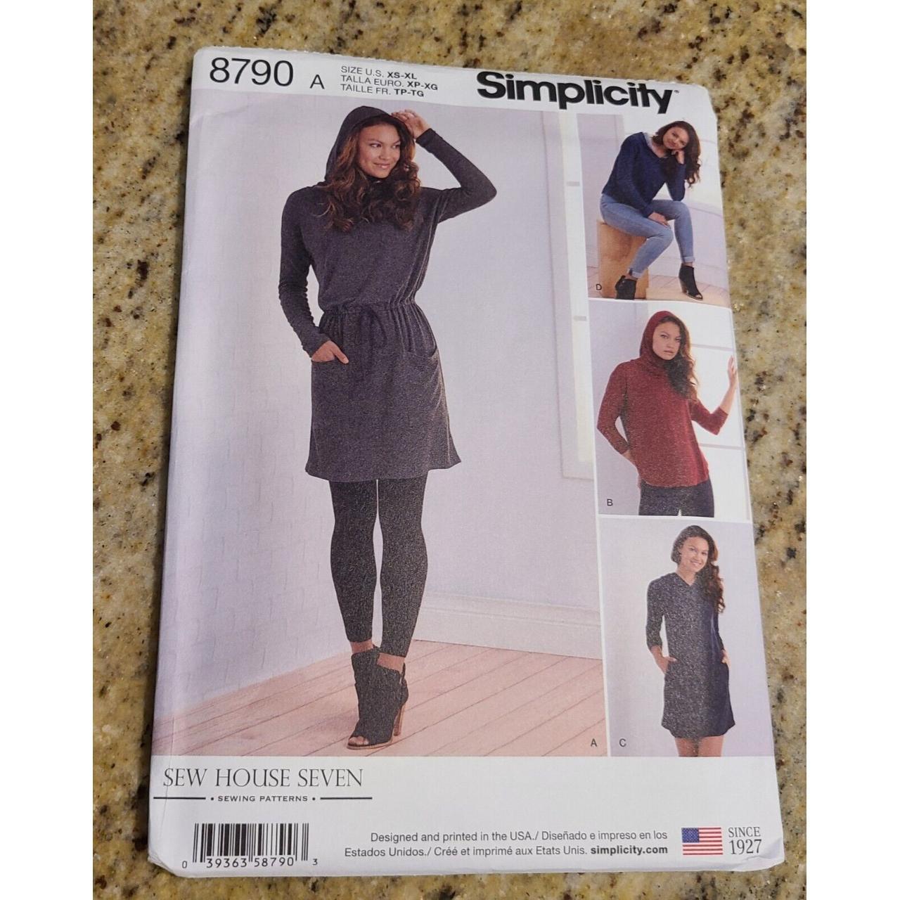 New! SIMPLICITY PATTERN 8790 Mini Dress Hooded Tunic... | Depop