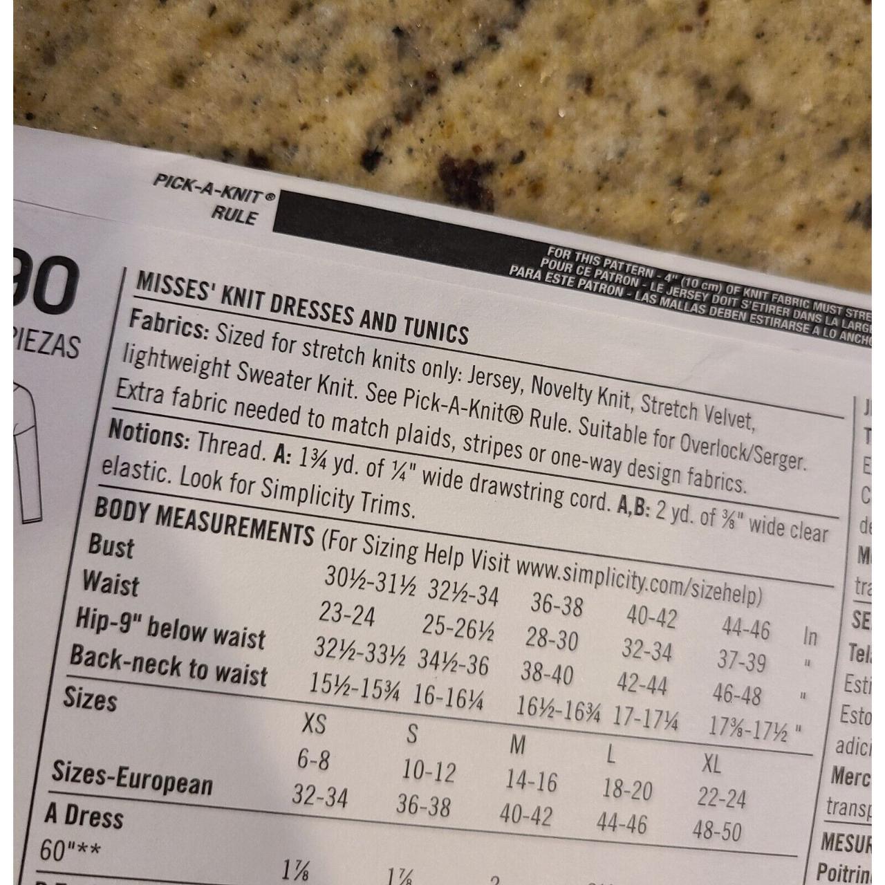 New! SIMPLICITY PATTERN 8790 Mini Dress Hooded Tunic... | Depop