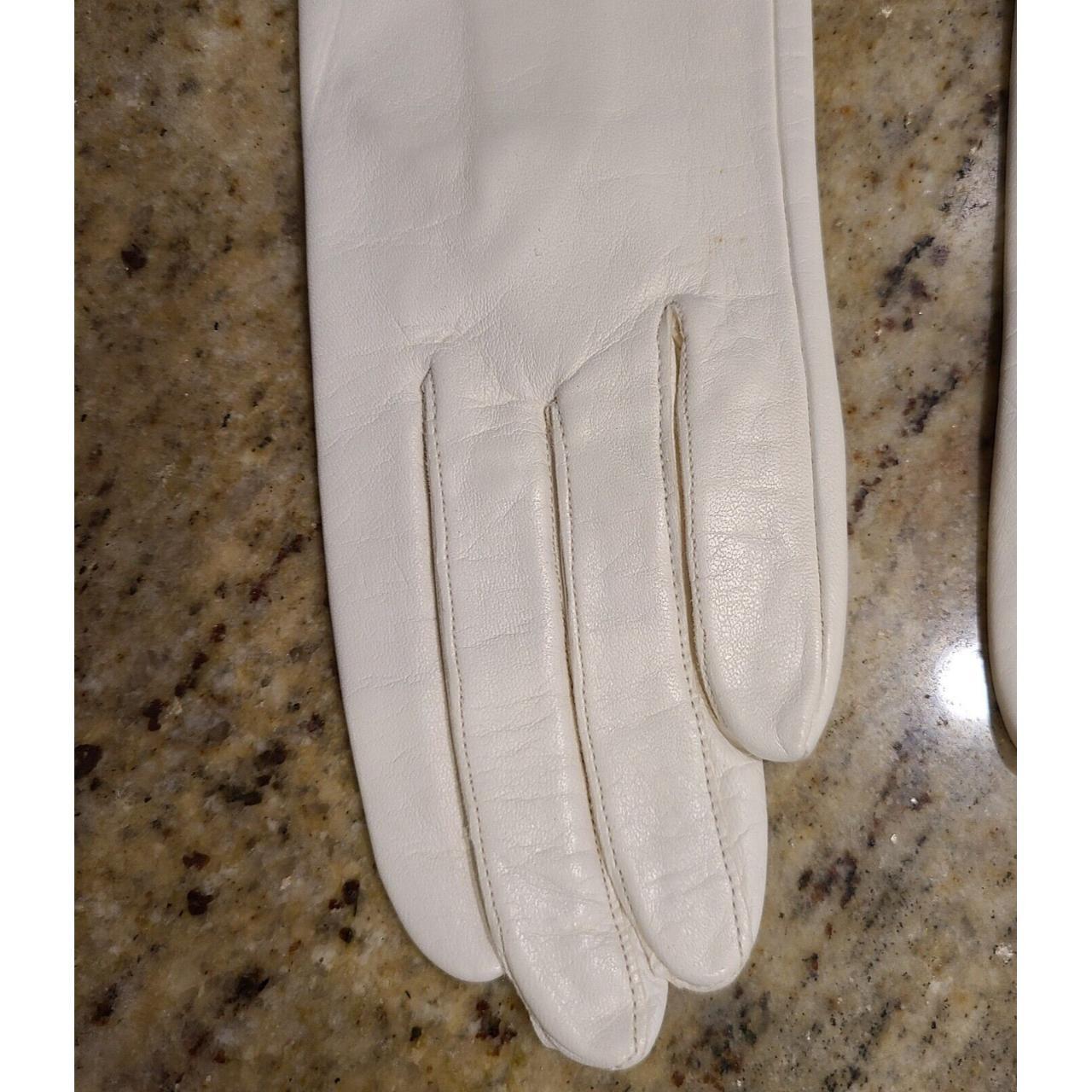 New! Vintage Size XS S 6 White Soft Leather Silk... - Depop