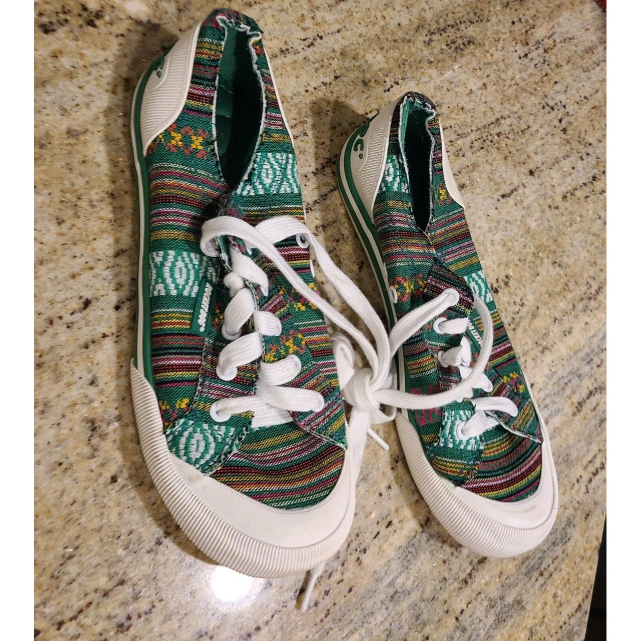 Rocket Dog Womens Size 8 Jazzin Green Multi Aztec... - Depop