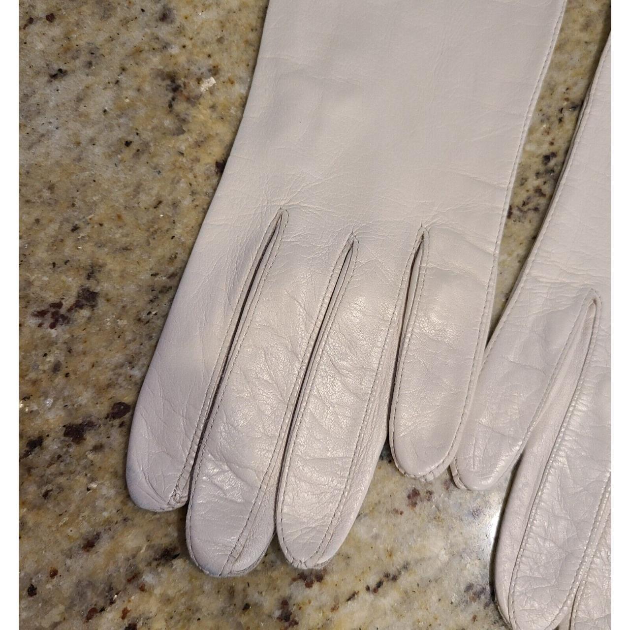 New Vintage Size S 6.5 Gray Soft Leather Silk Lined... - Depop