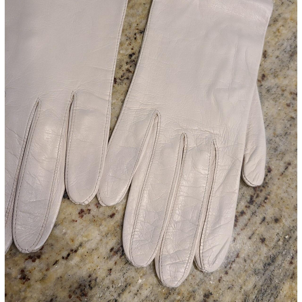 New Vintage Size S 6.5 Gray Soft Leather Silk Lined... - Depop