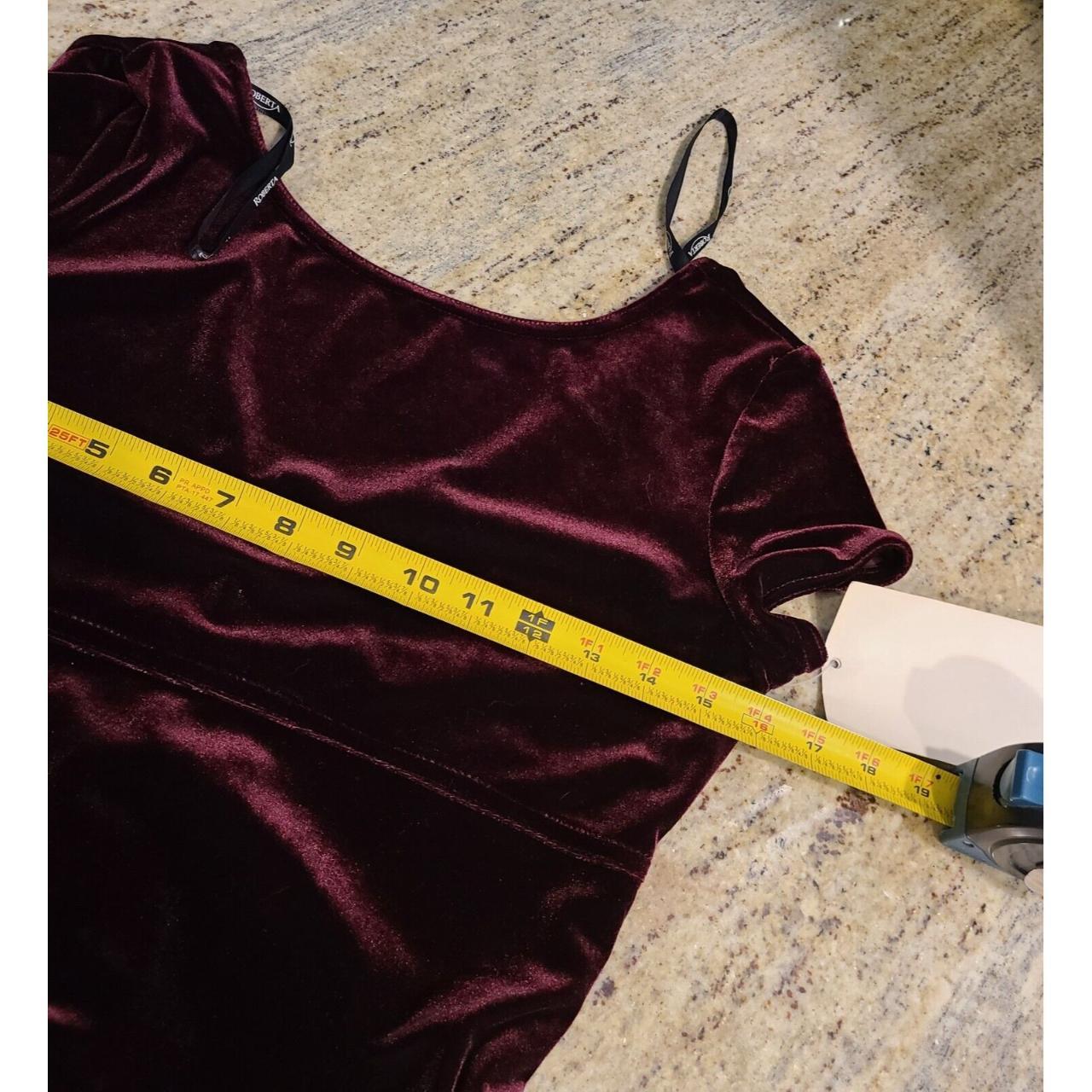 NEW! Vintage Roberta Size M Velvet Deep Red Wine... - Depop