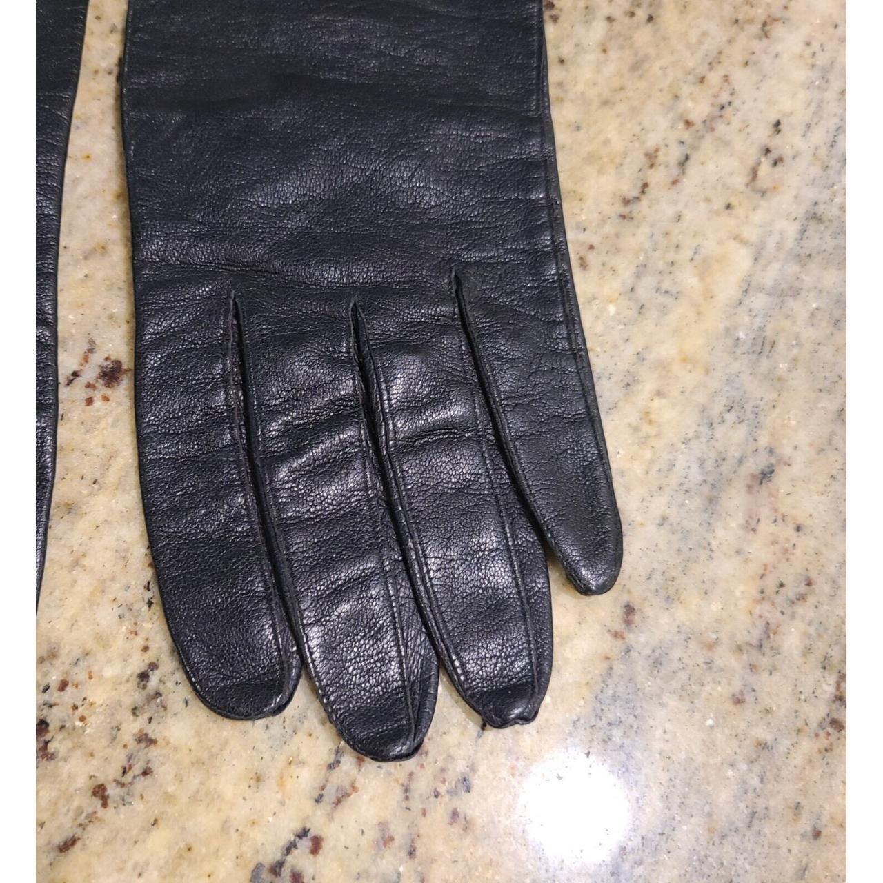 Vintage Size L XL Black Leather Lined 11.5" Long... - Depop