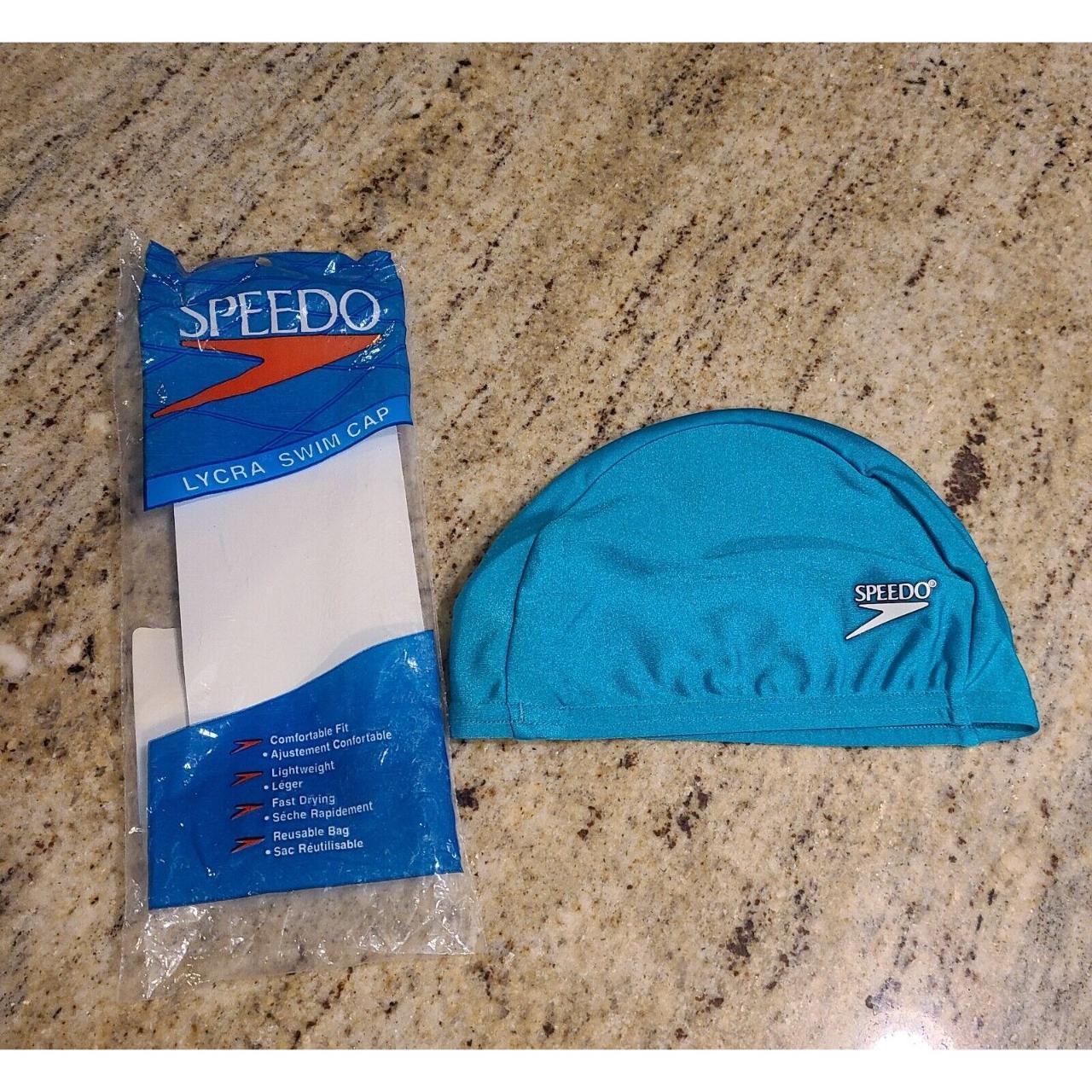 New! Dark Teal Speedo Lycra Swim Cap w/ UV Sun... - Depop
