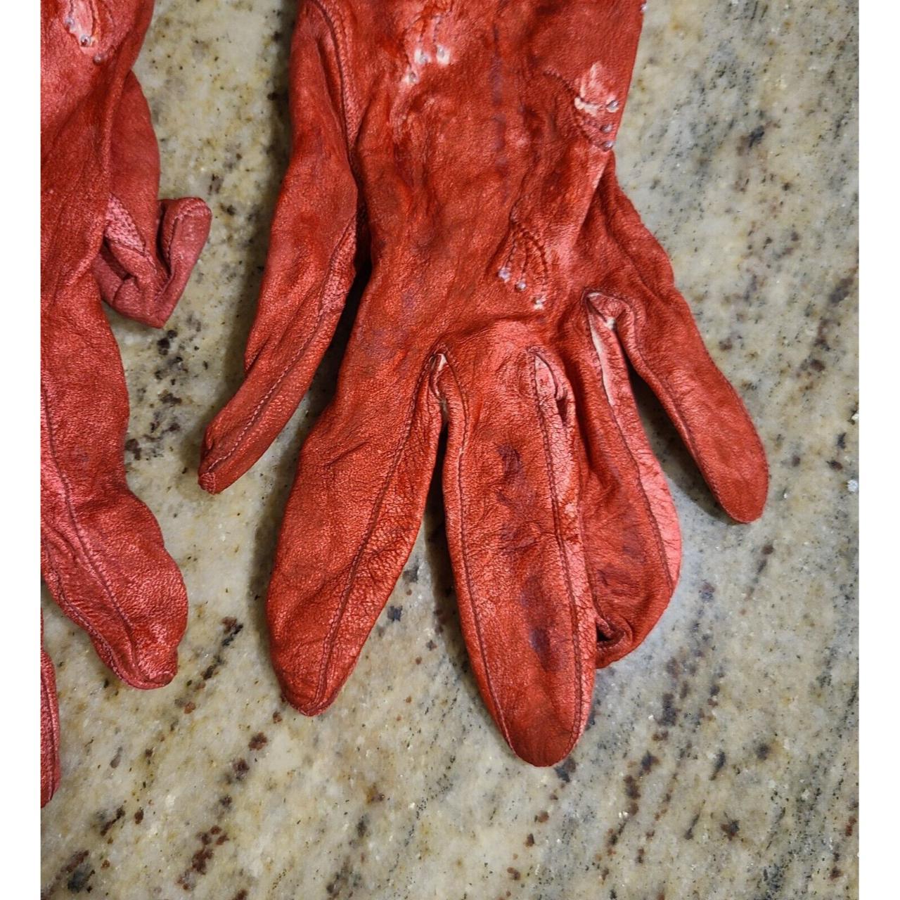 Vintage Blood Drenched Gloves Fake Blood. Prop... - Depop