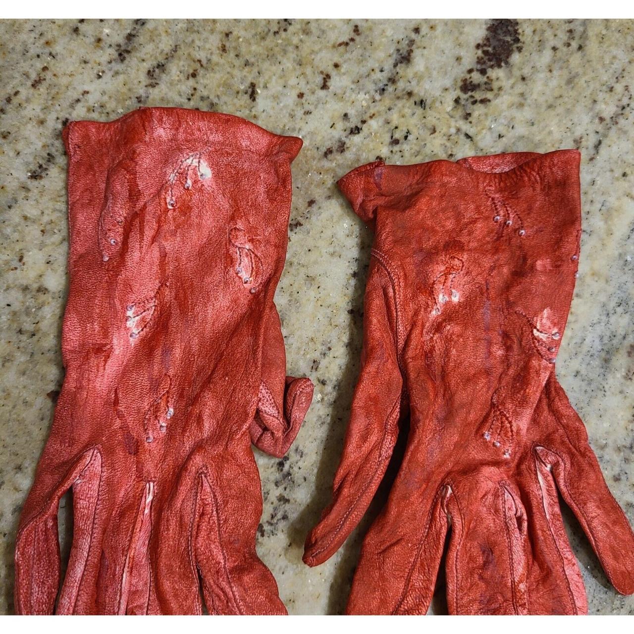 Vintage Blood Drenched Gloves Fake Blood. Prop... - Depop
