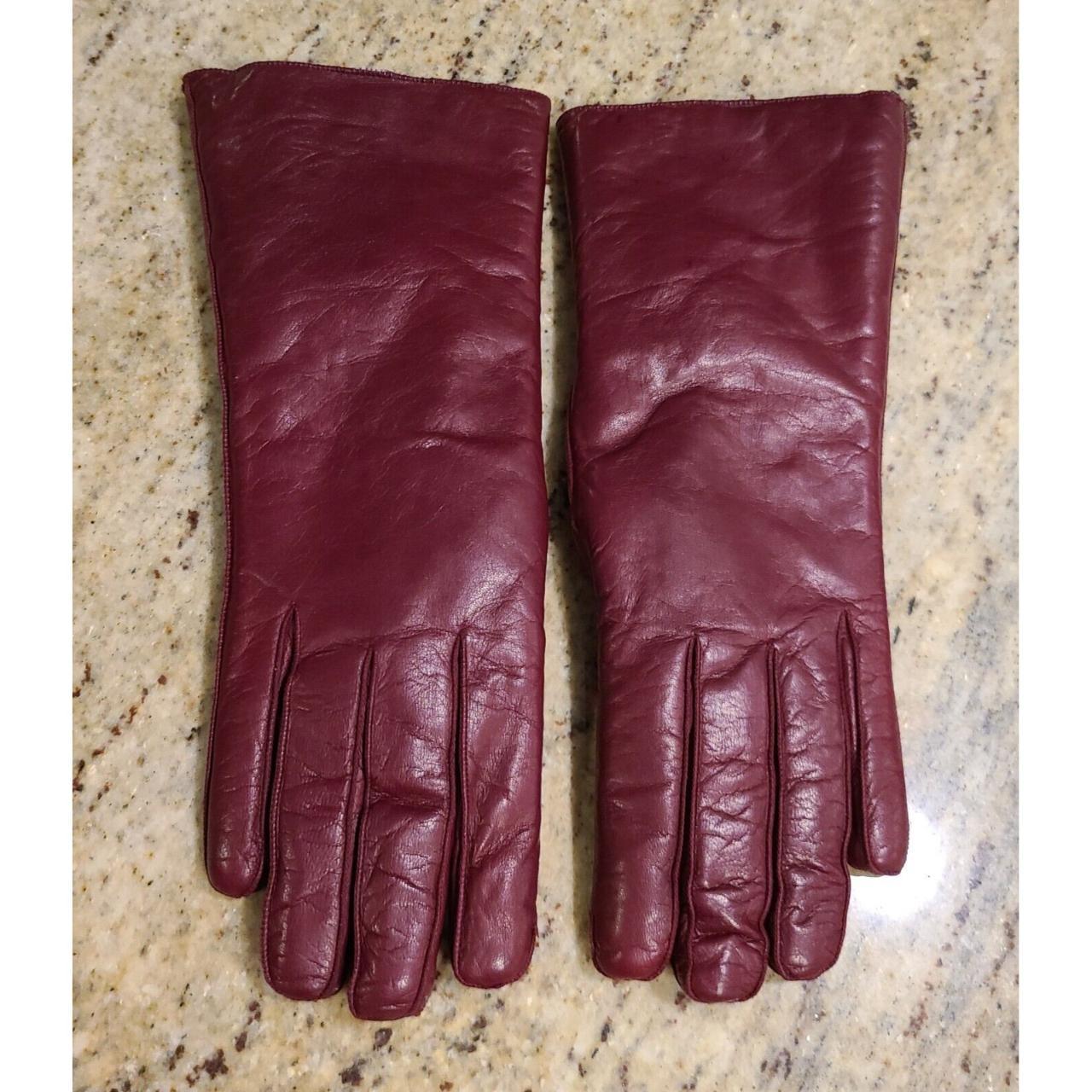 Vintage Size M Deep Red Soft Leather Sherpa Lined... - Depop