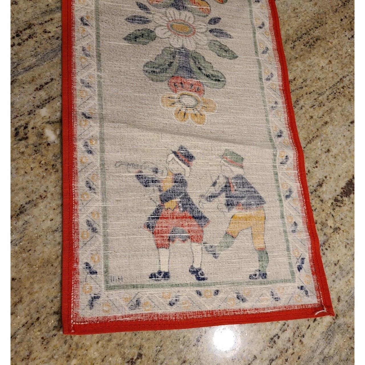 New? Vtg Linen Dutch Table Runner Dresser Scarf... - Depop