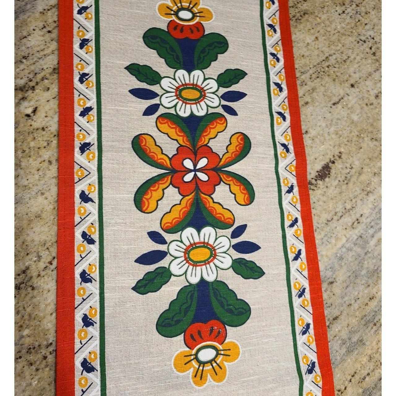 New? Vtg Linen Dutch Table Runner Dresser Scarf... - Depop