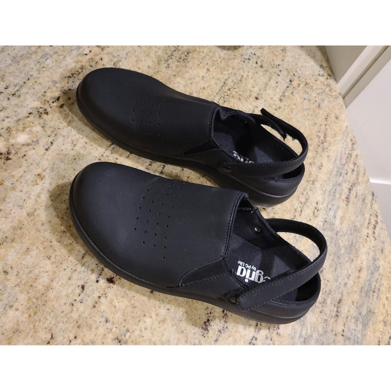 Alegria Leather Slip-On Clogs Skillz-7471 jet black... - Depop