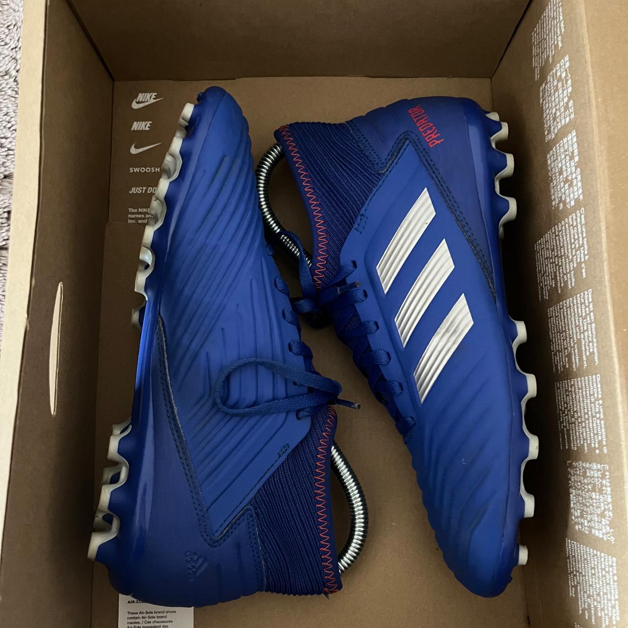 Adidas Dark Blue predator football boots Excellent... - Depop