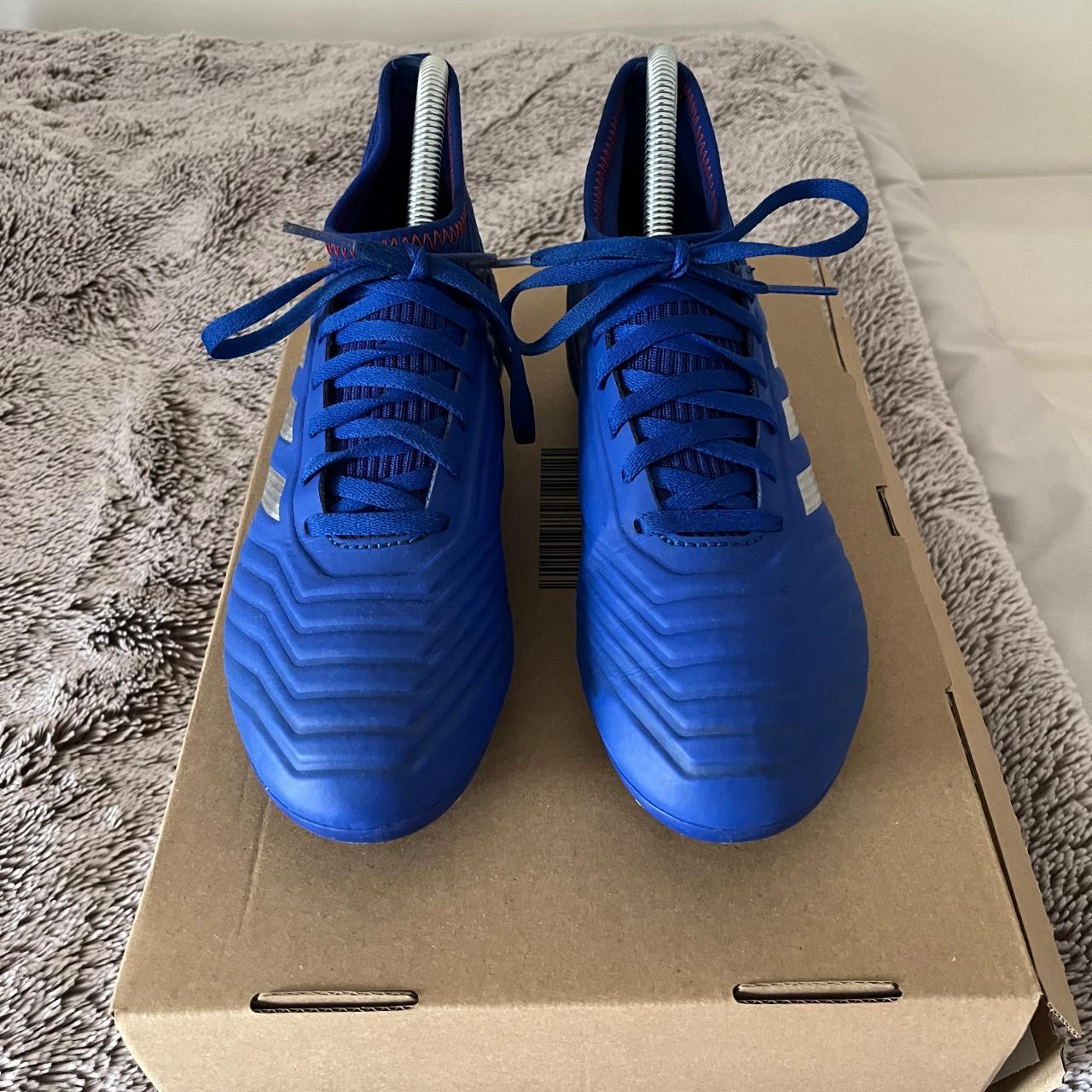 Adidas Dark Blue predator football boots Excellent... - Depop