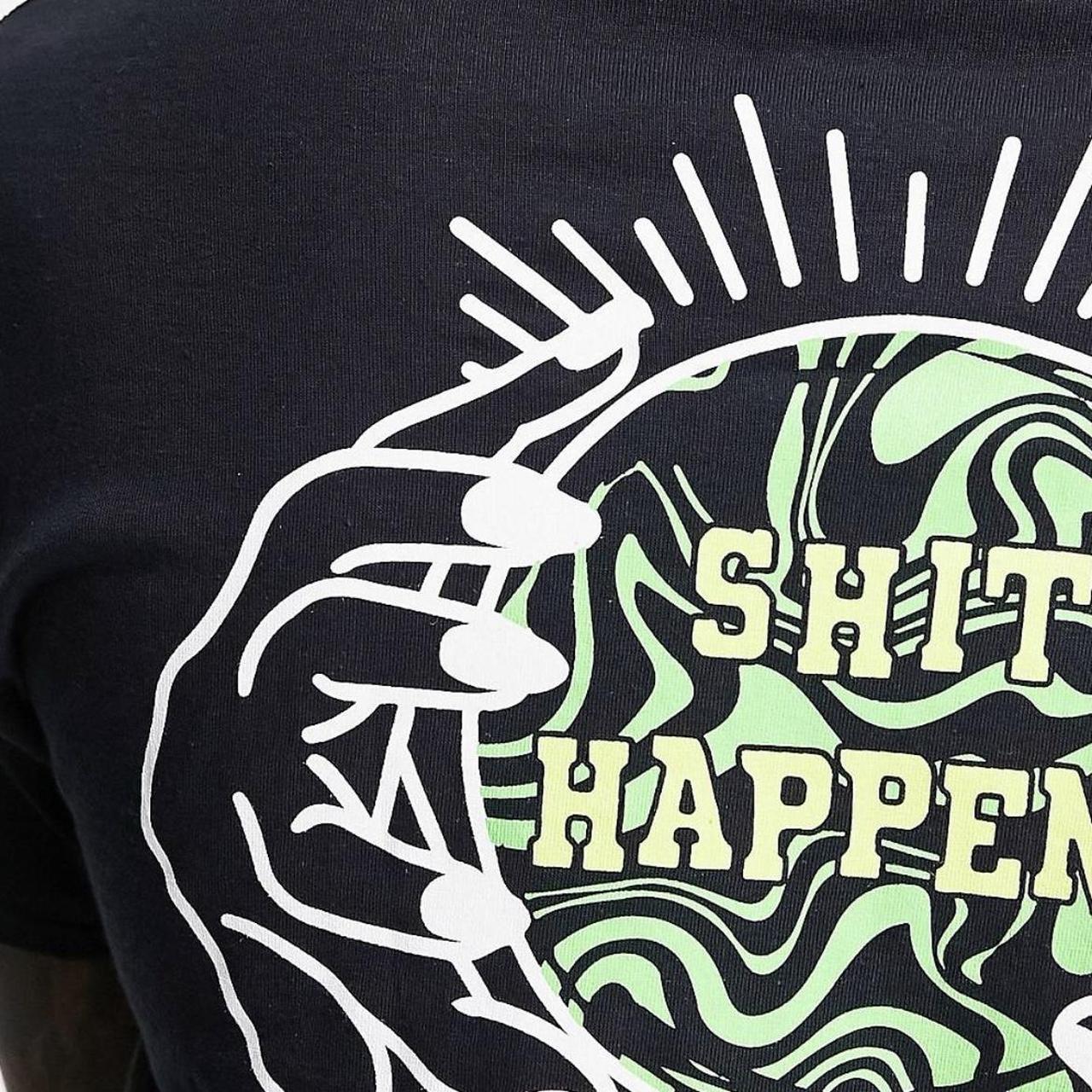 New Love Club Shit Happens T-Shirt XL #newloveclub... - Depop