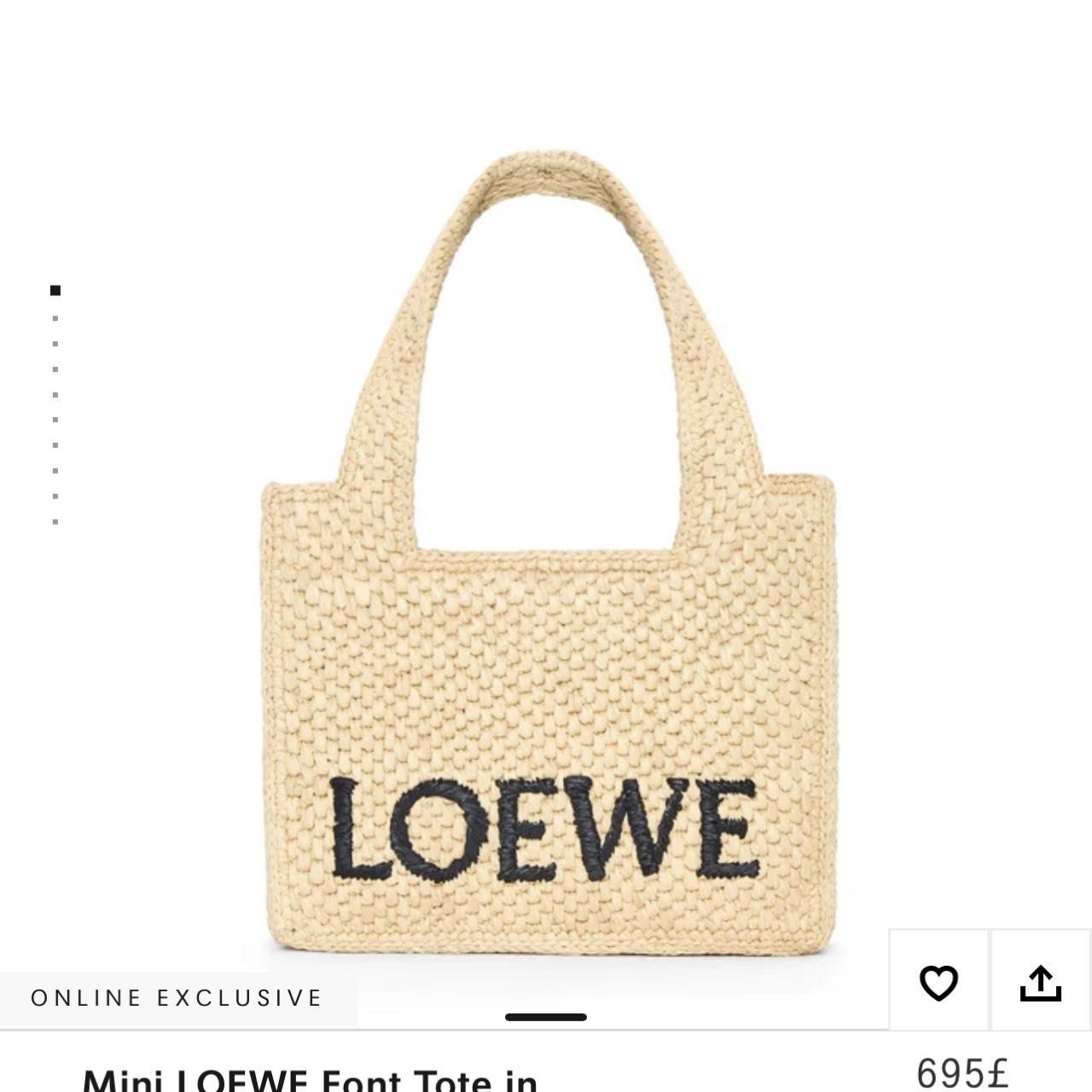 Loewe Mini Front Tote Raffia Sold out online... - Depop