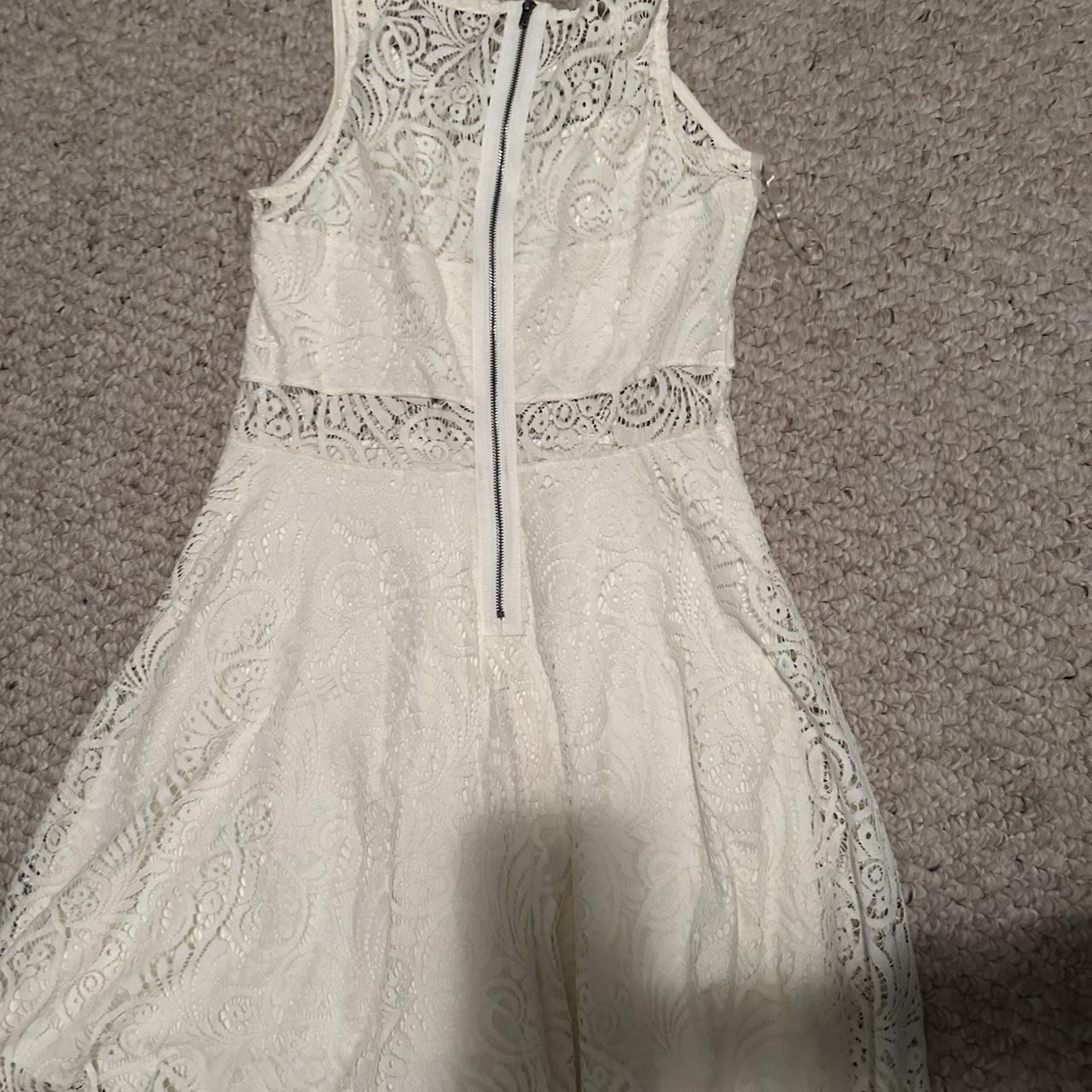 American Rag Cie Ivory Lace Dress Sleeve Less Ivory... - Depop