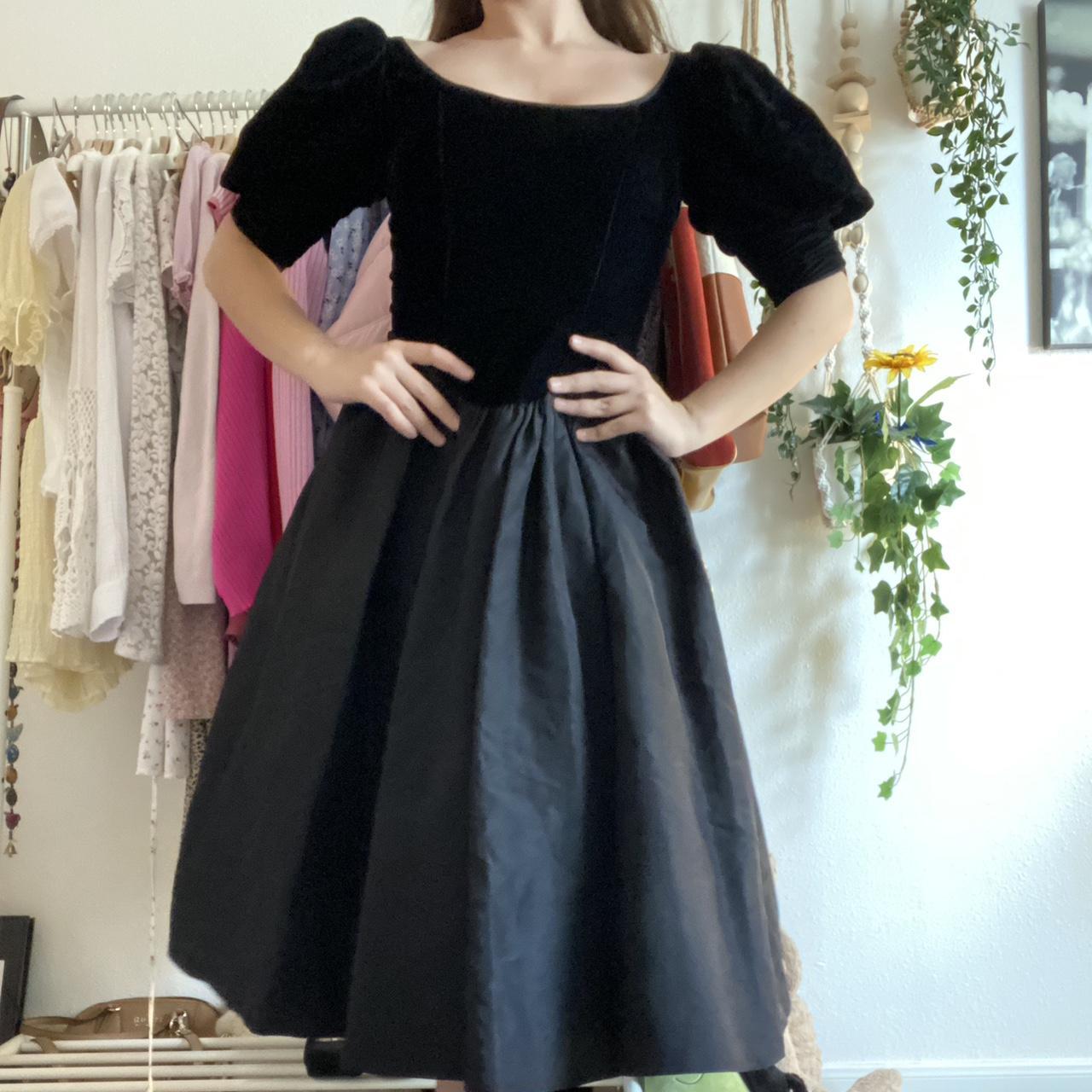 True Vintage 80’s Black Prom Dress 🖤🐦‍⬛♣️🕷️♟️ #black... | Depop