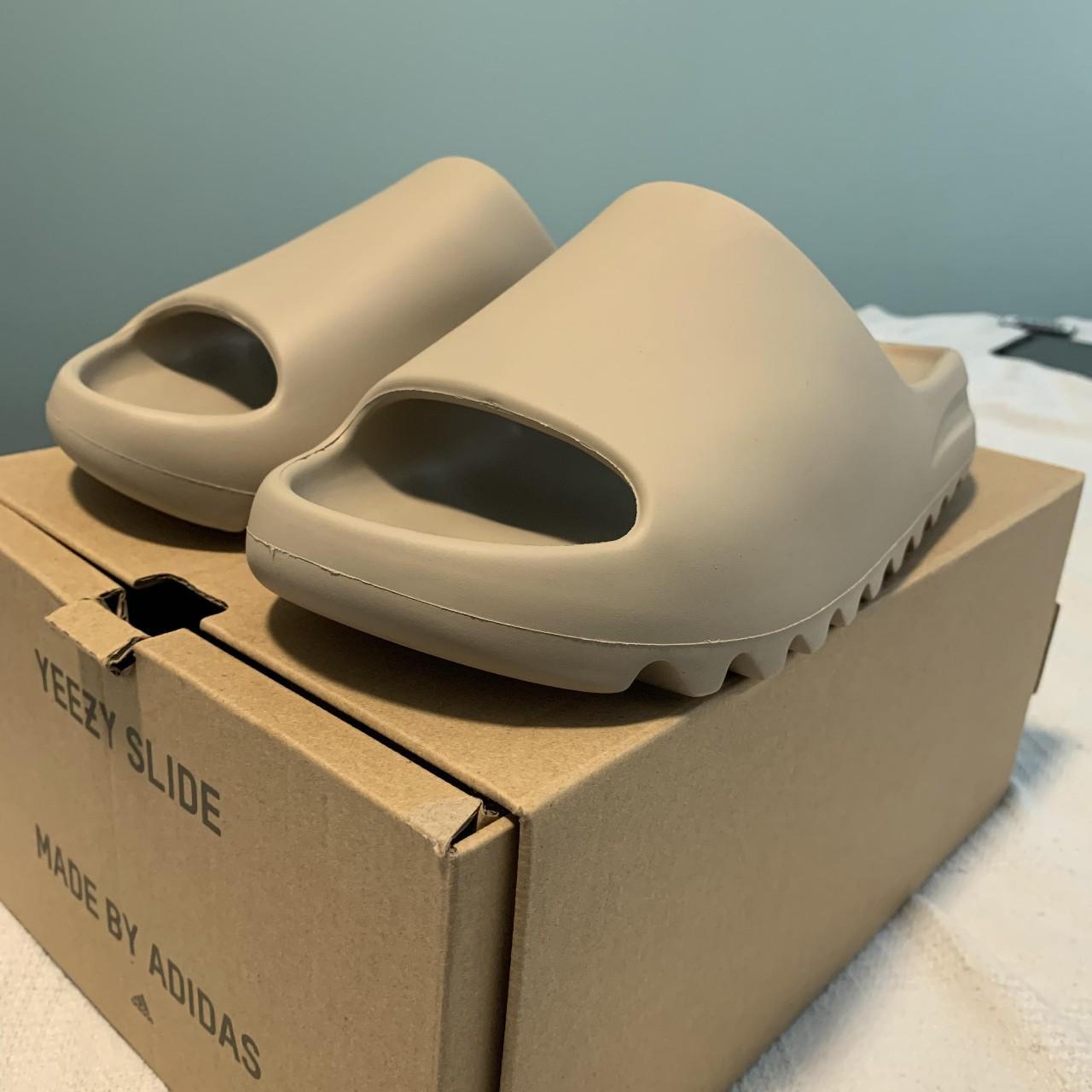 Yeezy Slides Pure Colorway Size 12 US Mens Brand... - Depop