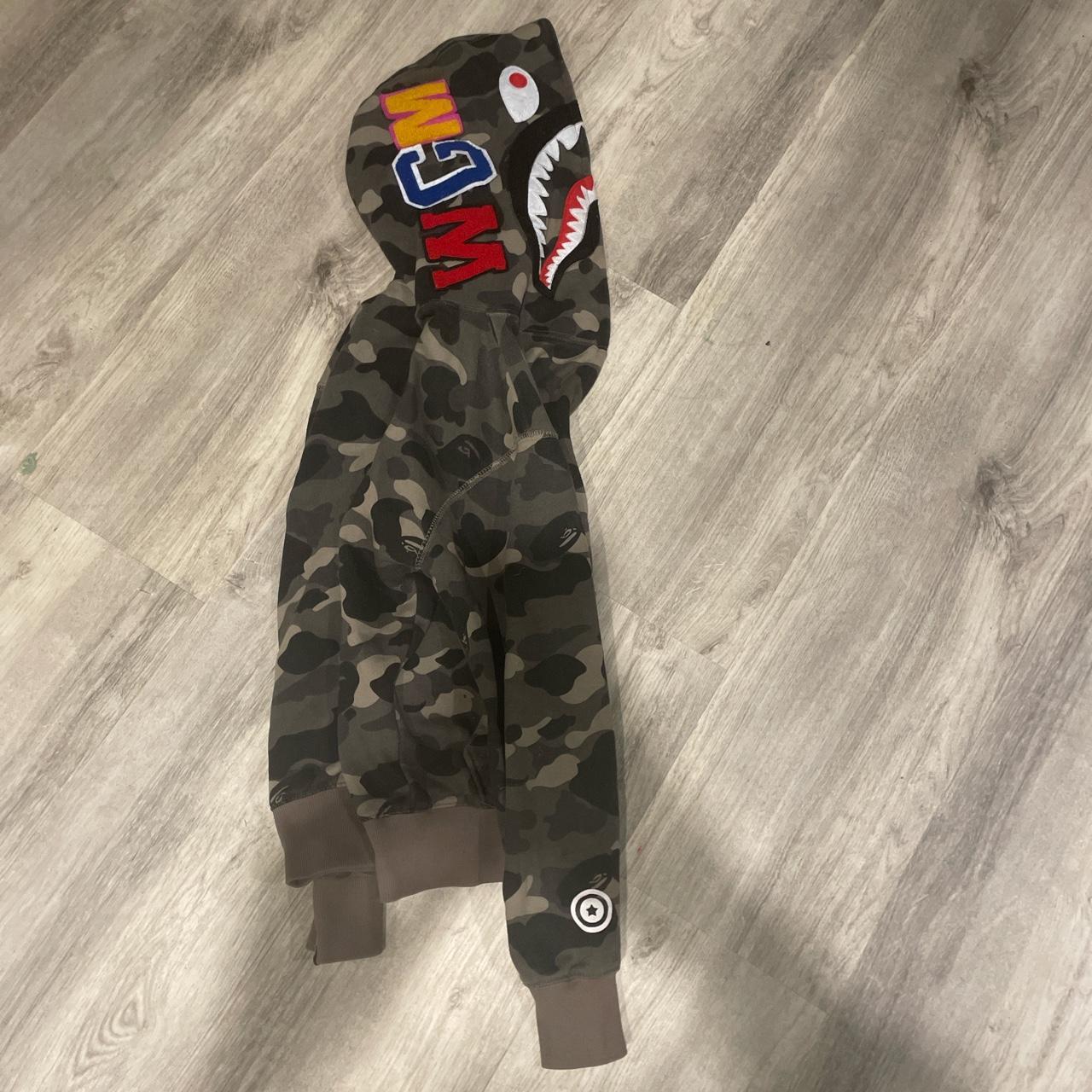 Grey and black Bape sweater - Depop