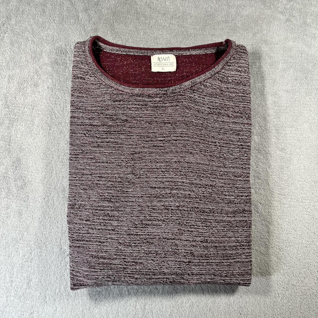ACW85 Authentic Casual Wear Burgundy Jumper Men’s... - Depop