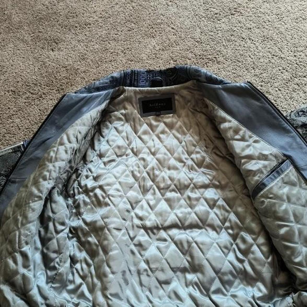 Vintage money leather jacket - Depop