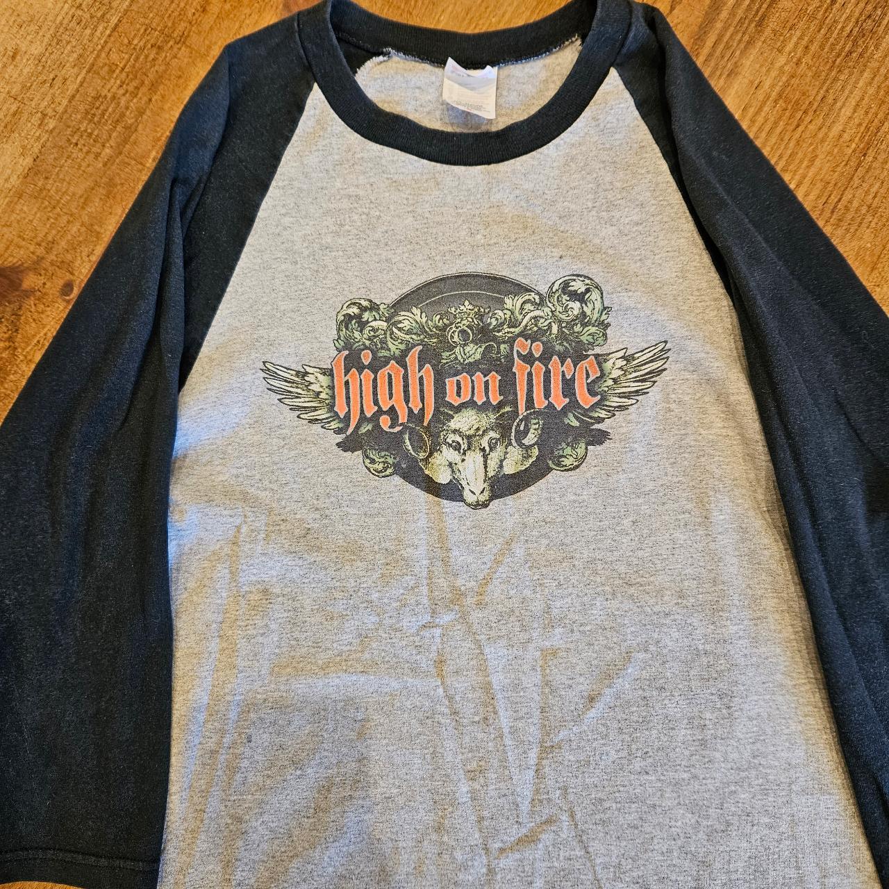 High On Fire Raglan Band Sludge Metal Stoner Doom... - Depop