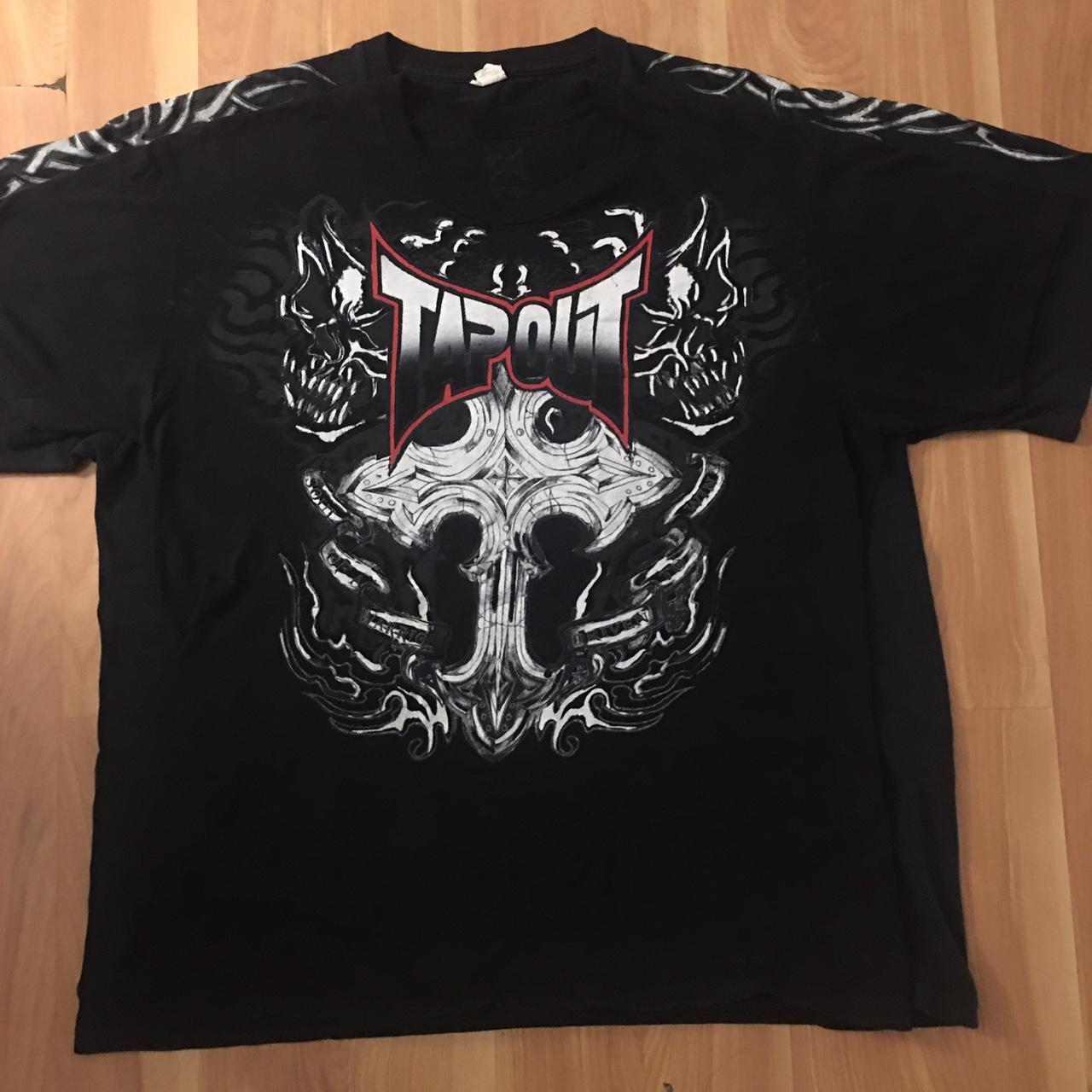 SUPER RARE TAPOUT SKULL CROSS TEE super dope shirt... - Depop