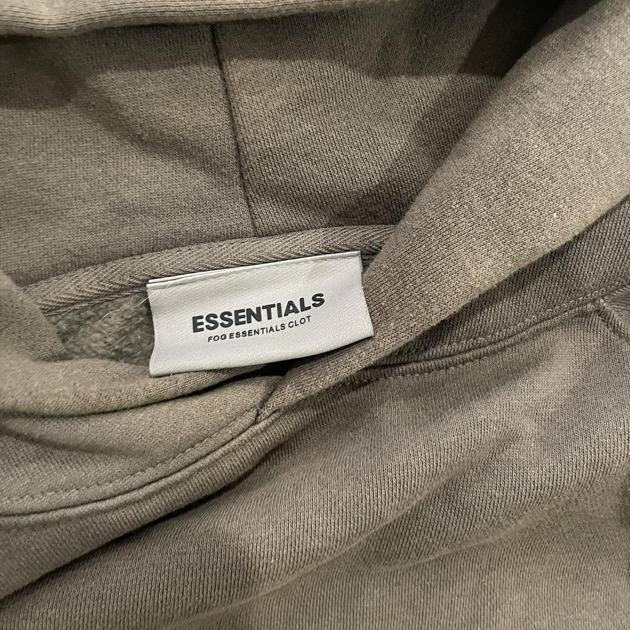 Tan essentials hoodie barley worn - Depop