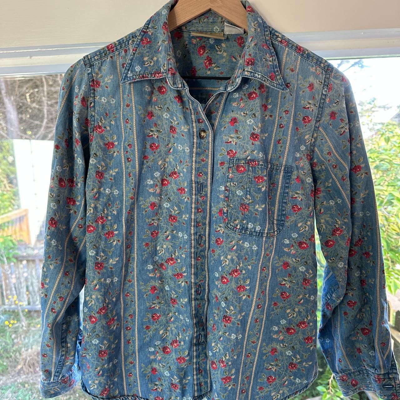 Beautiful denim rose part teen long sleeve - Depop