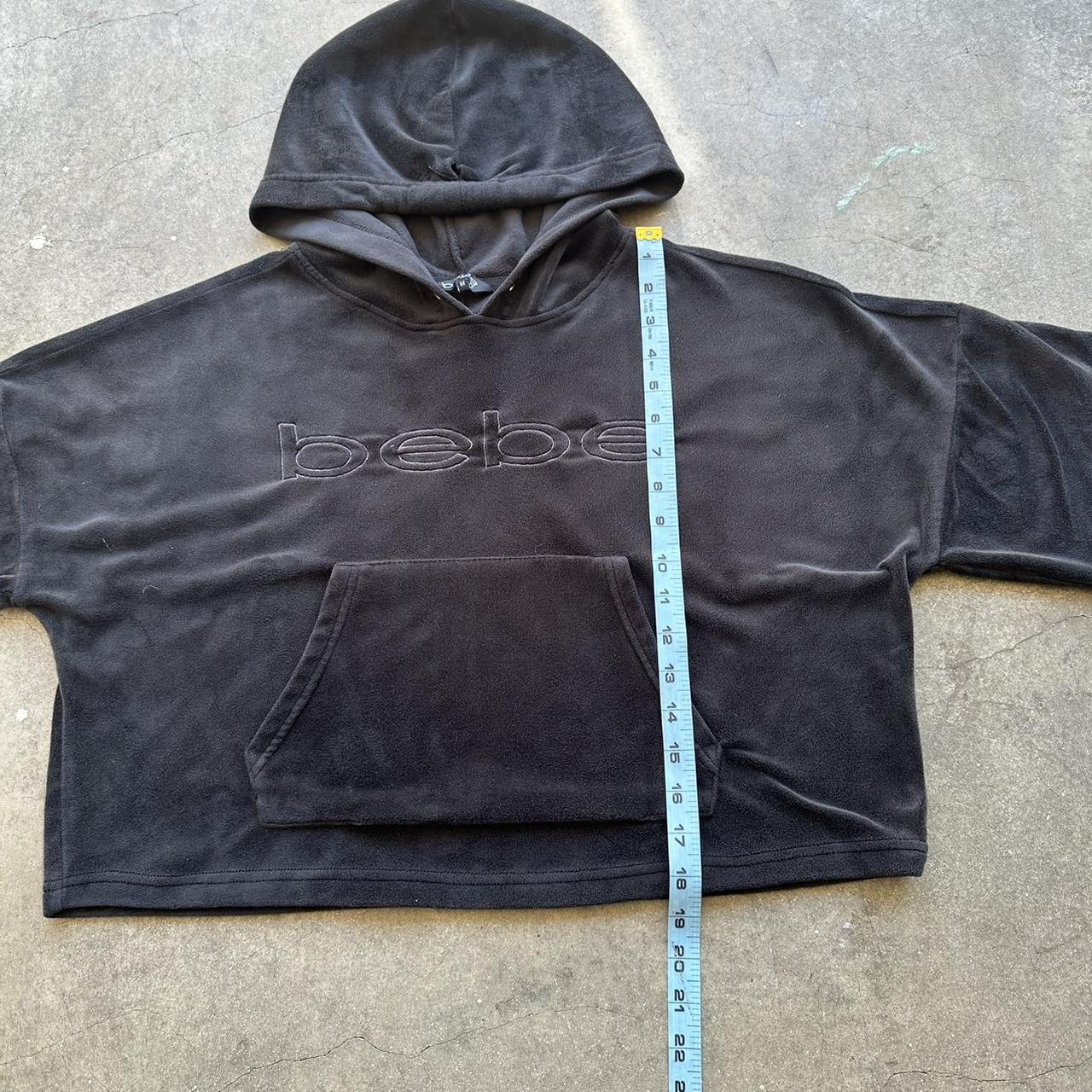 Vintage VTG 2000’s black bebe velour crop top... - Depop