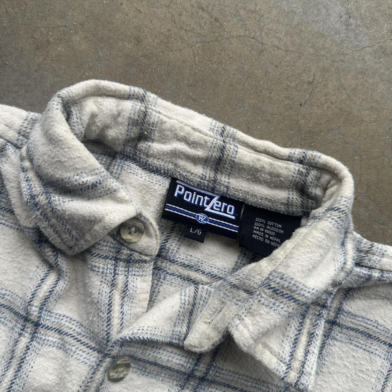 Vintage VTG Y2K point zero flannel button up shirt.... - Depop