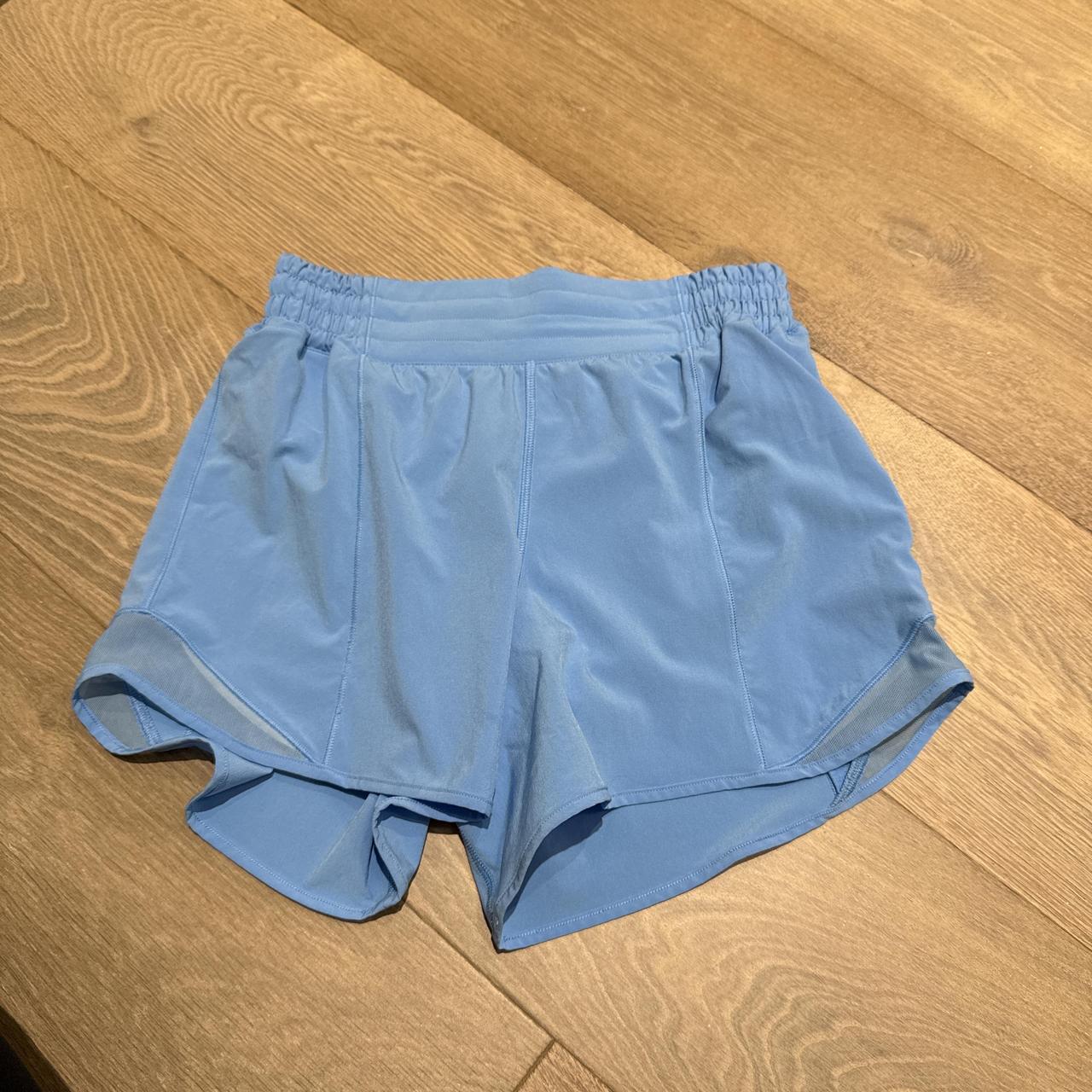 Blue Lululemon Shorts Like New - Only worn a handful... - Depop