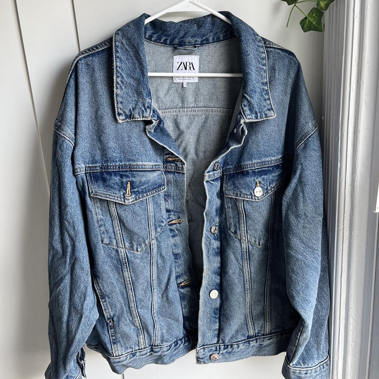 Oversized Zara Denim Jacket - Depop