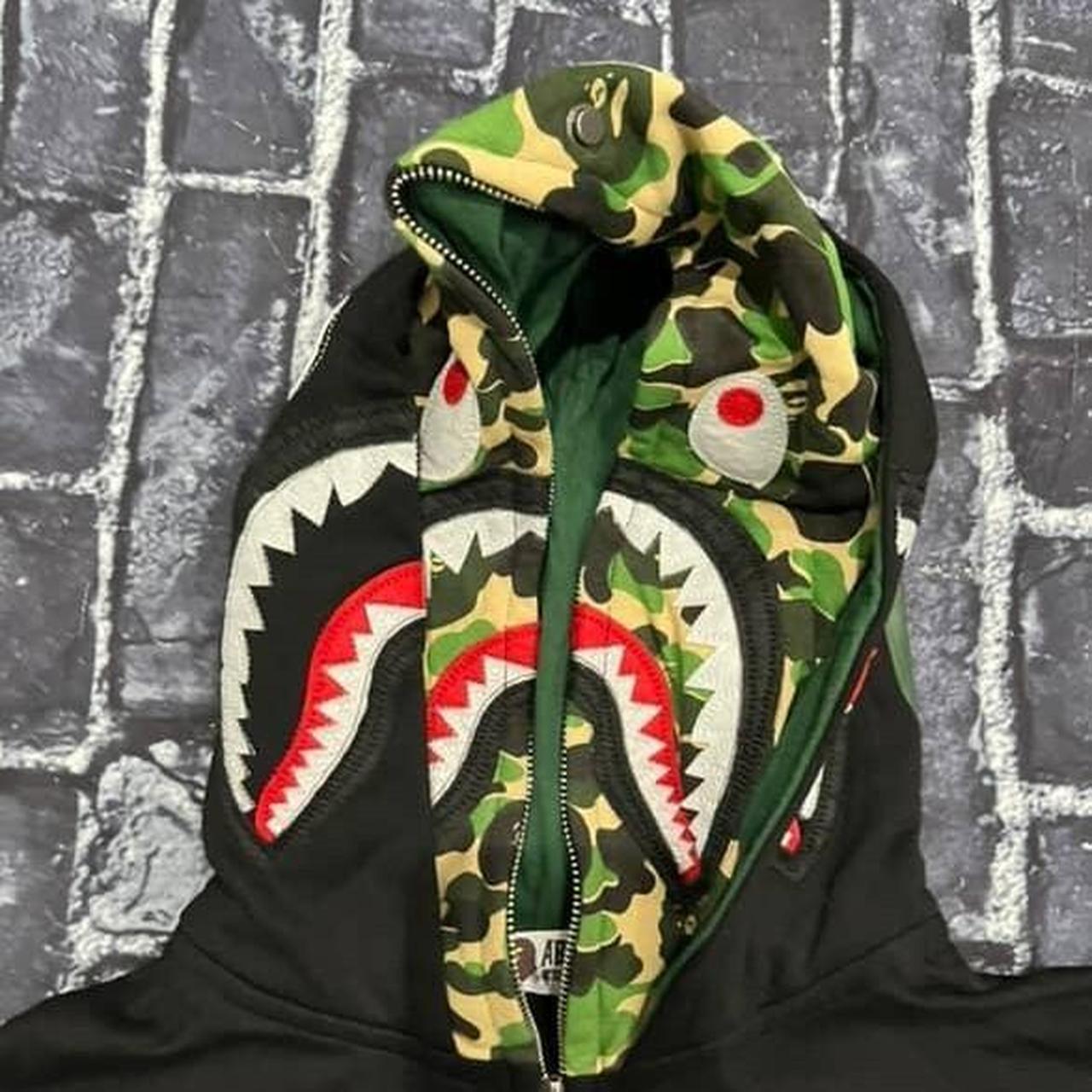 A Bathing Ape (BAPE) Double Hoodie Zip-Up Jacket –... | Depop