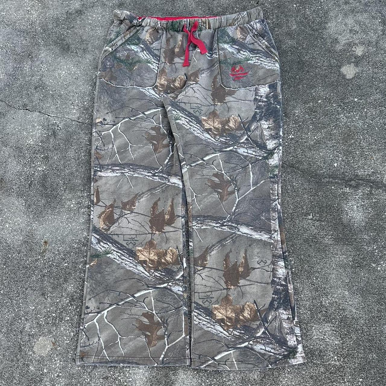 Realtree camo sweatpants bootcut flare - baggy fit... - Depop