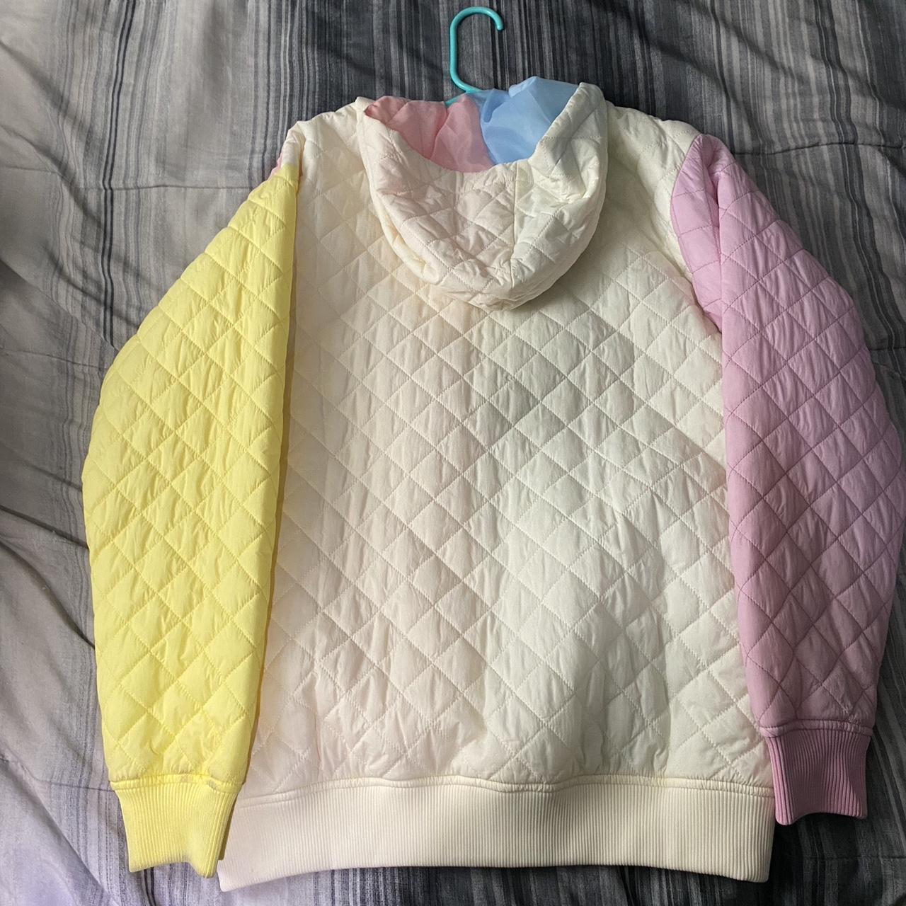 Teddy Fresh Color Block Quilted Jacket, Literally... - Depop