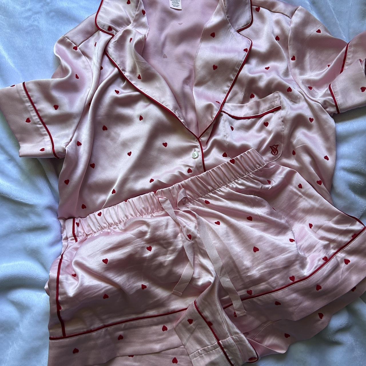 brand new victoria’s secret v day satin sleep set •... - Depop