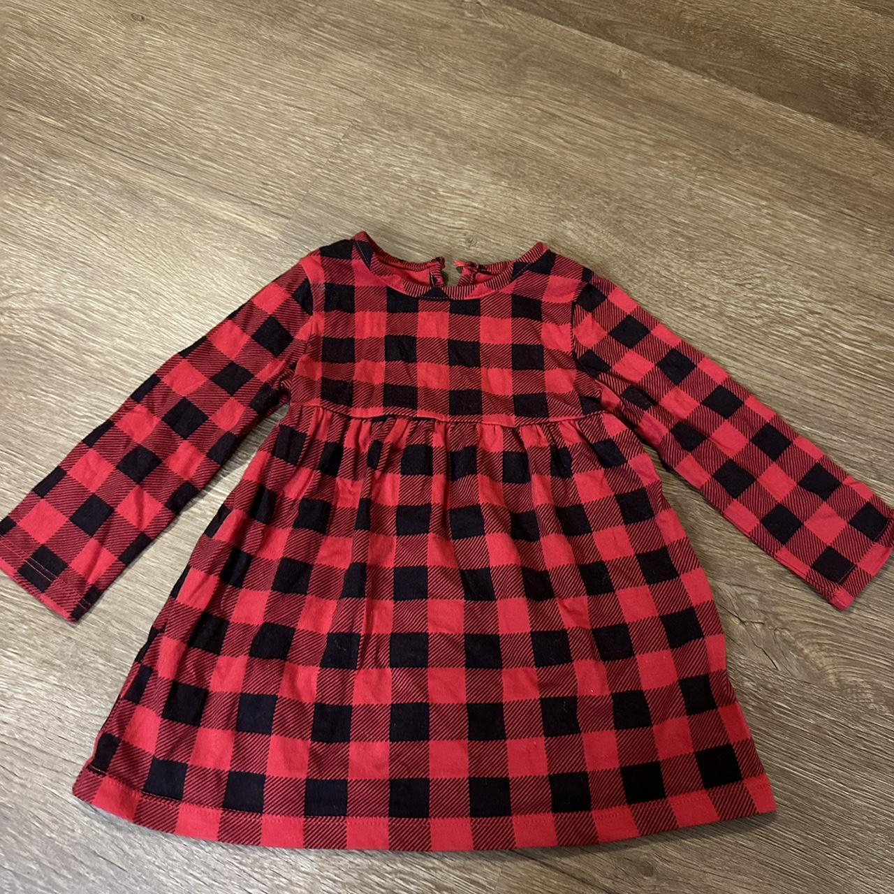 Flannel dress, perfect for Christmas!! 18months - Depop