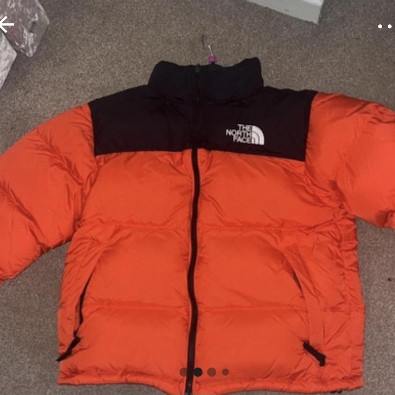 Red north face puffer jacket size medium . Only... - Depop