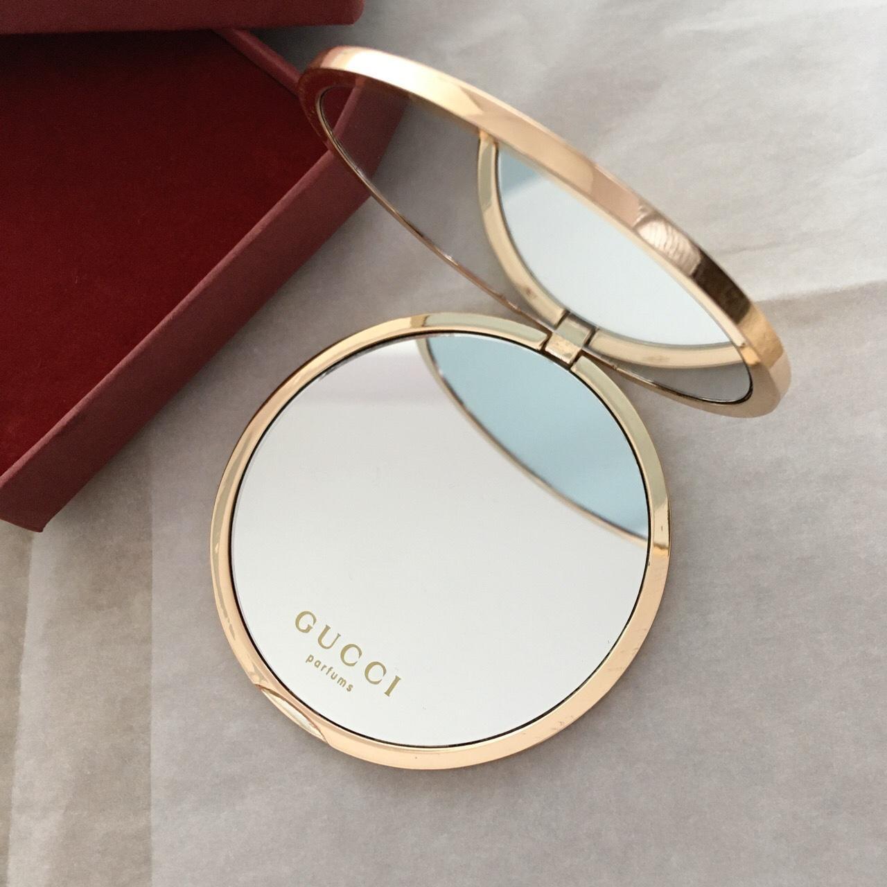 Gucci parfums compact make up mirror. Gold plated... - Depop