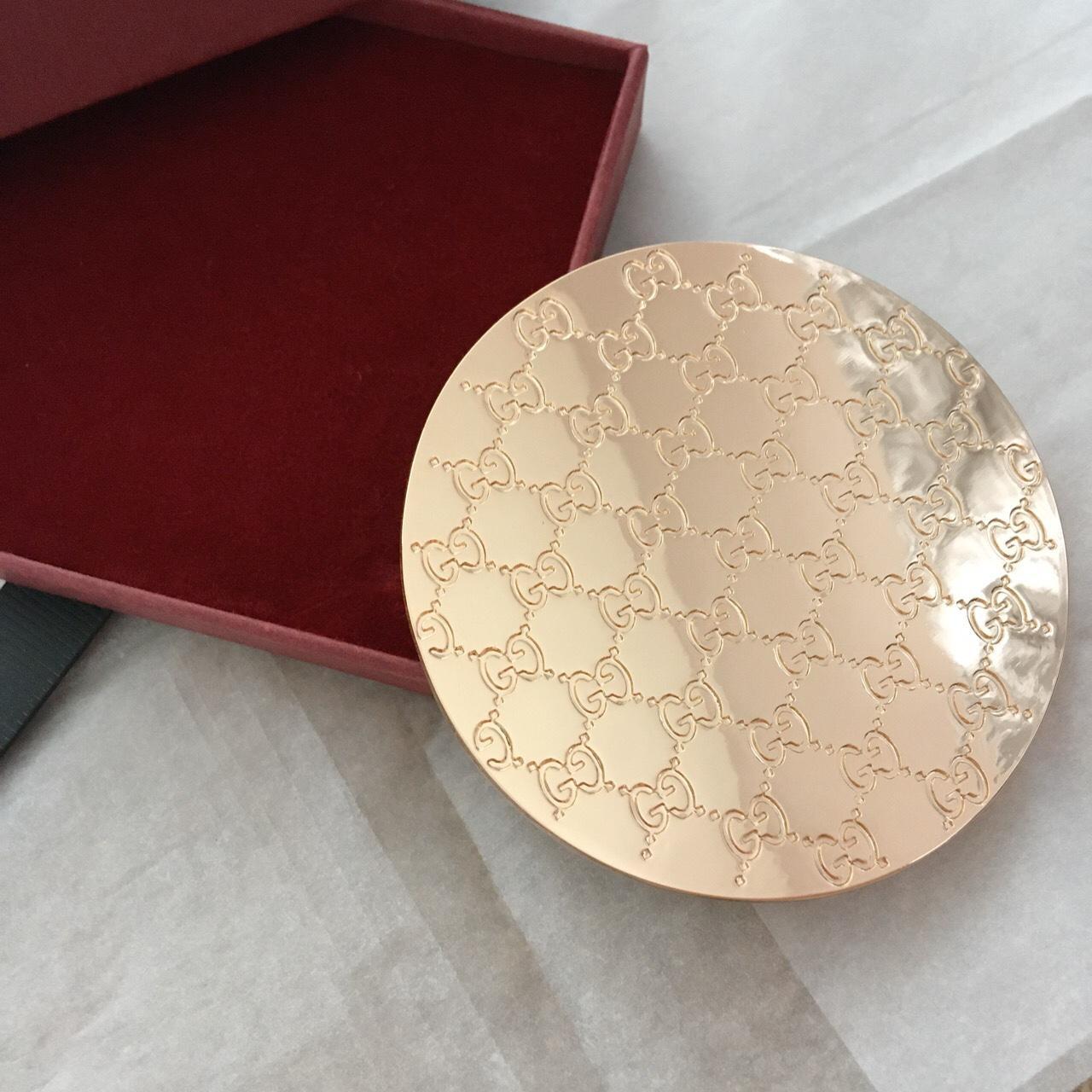 Gucci parfums compact make up mirror. Gold plated... - Depop