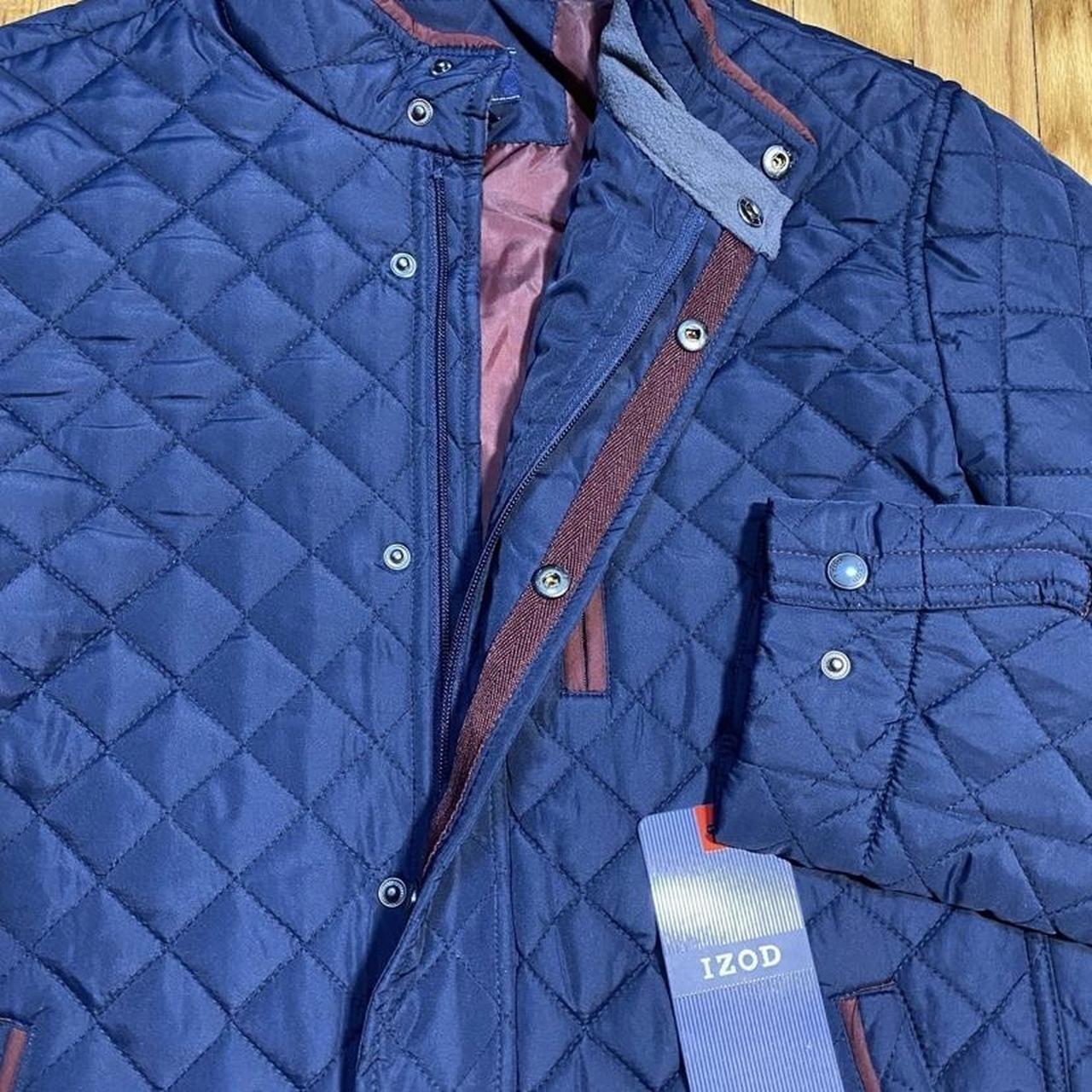IZOD Men's Quilted Barn Jacket new size medium - Depop
