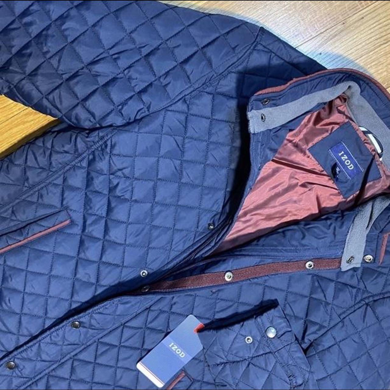 IZOD Men's Quilted Barn Jacket new size medium - Depop