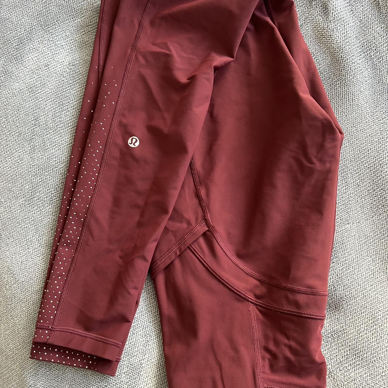 Lululemon red leggings with pockets. #lululemon - Depop
