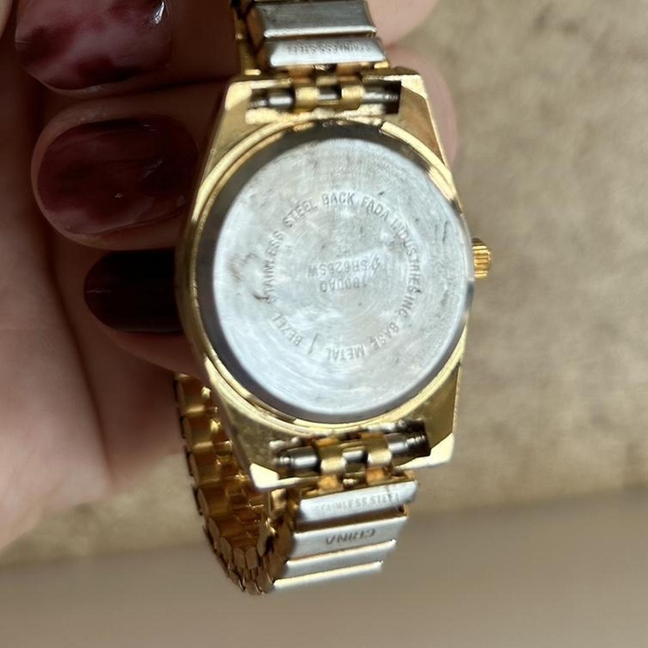 Gitano watch, gold and green, stretch - Depop