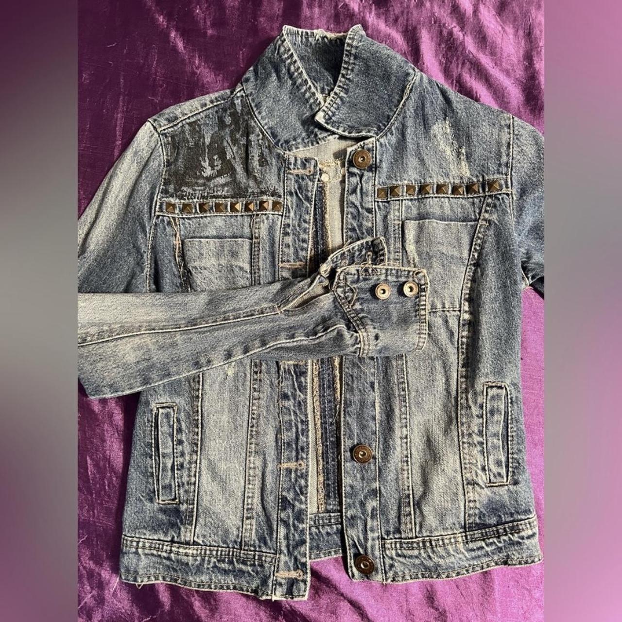 S jean jacket #jeanjacket #rock&roll #jacket #cool - Depop