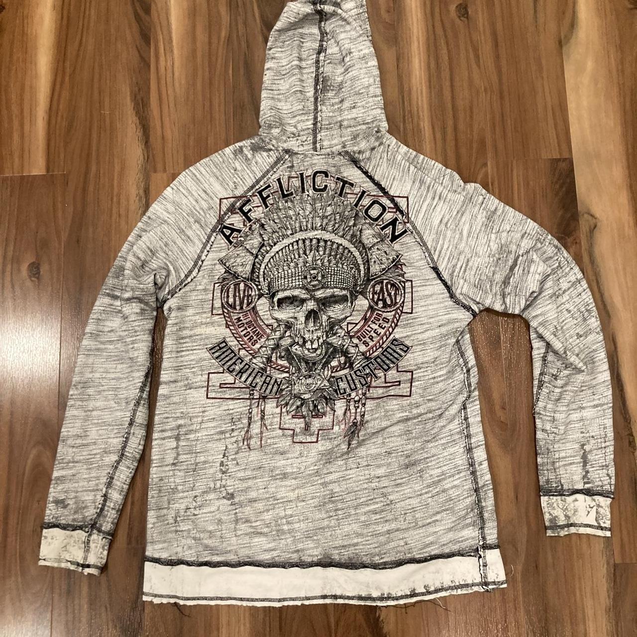 AFFLICTION REVERSABLE HOODIE🤫⁉️⁉️ - Depop