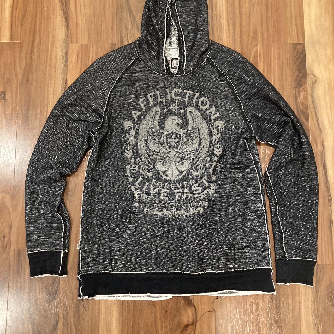 AFFLICTION REVERSABLE HOODIE🤫⁉️⁉️ - Depop