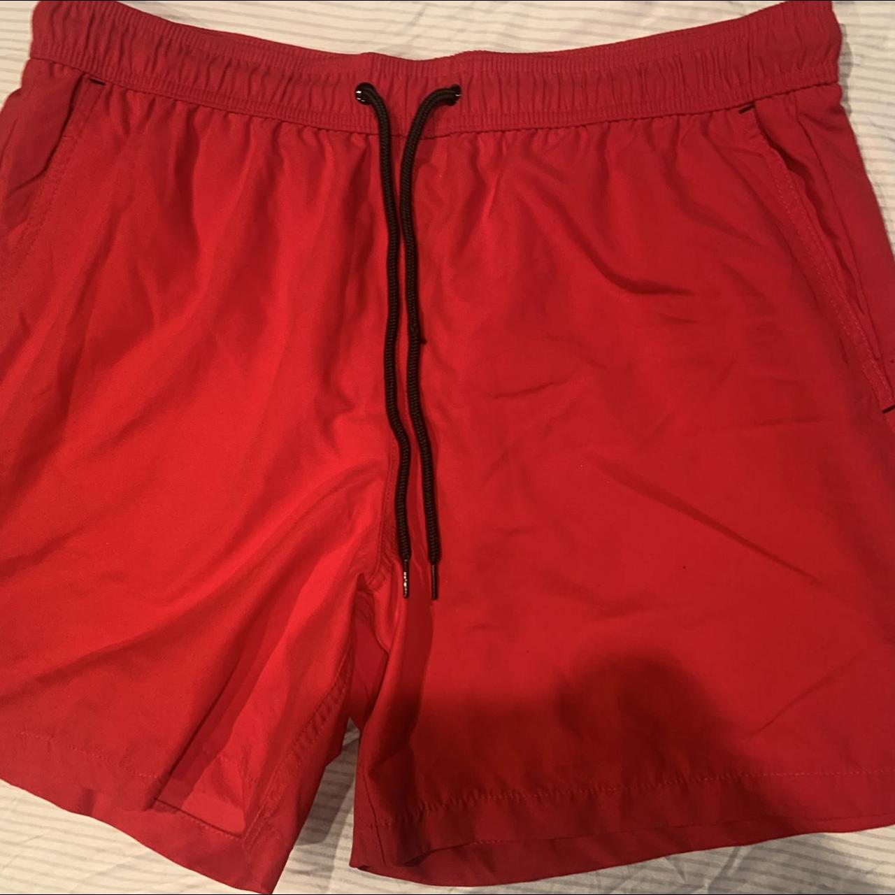 Red Swim Trunks. Never used, great fit. - Depop