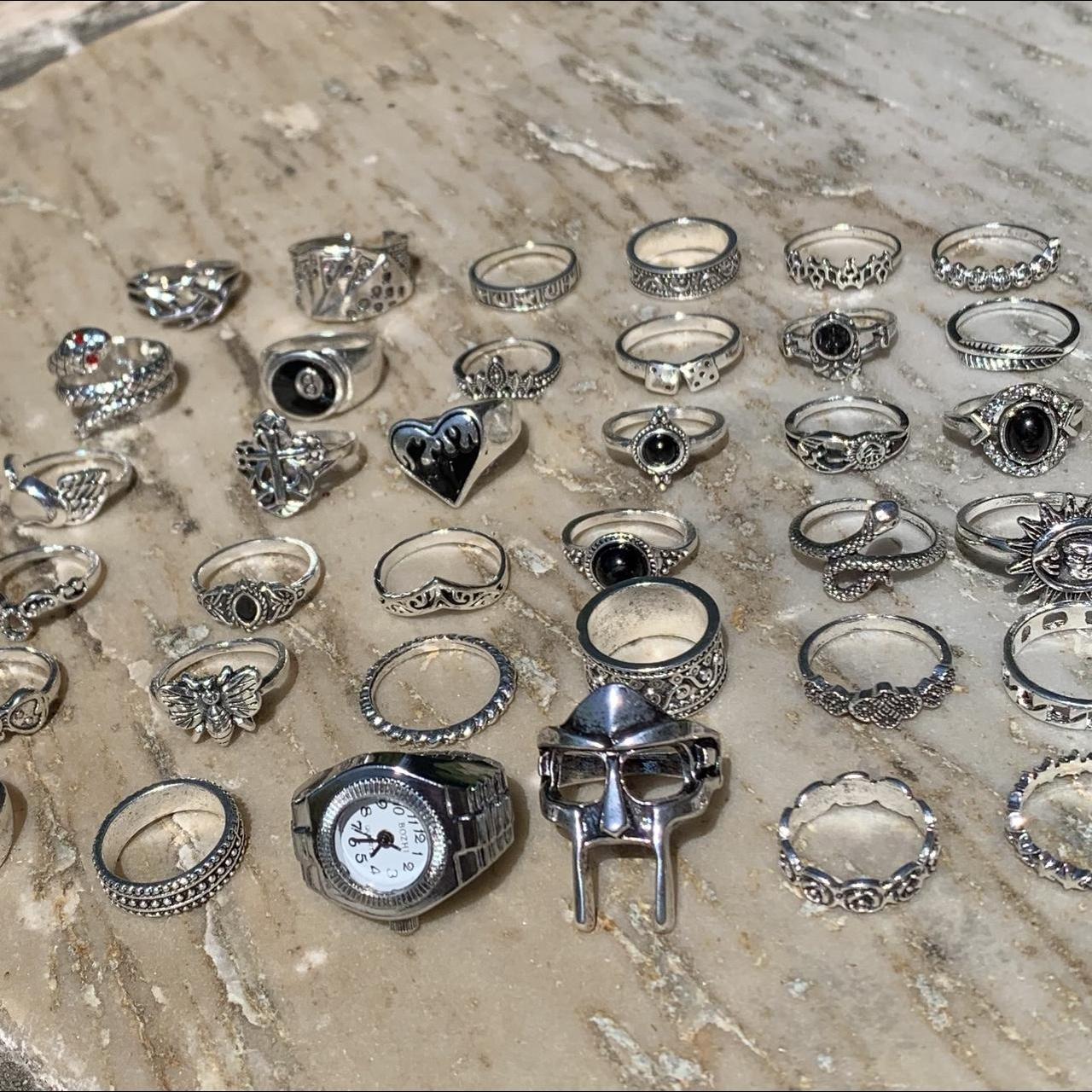 Y2k ring collection prices range from $1-$10 so... - Depop